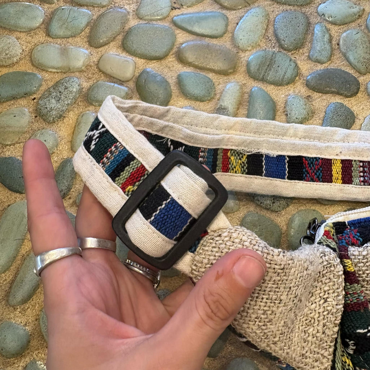 Hemp bum bag - Side Satchel, Book Bag, Made In Nepal – Kiki The Hippie Shop